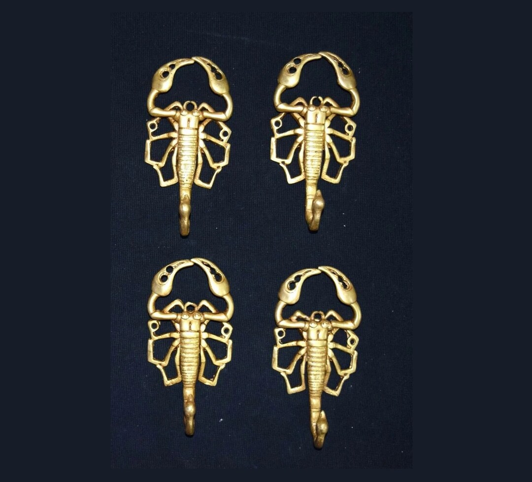 Scorpion Shape Wall Hooks | Brass Poisonous Scorpion Hook | Set of 04 ...