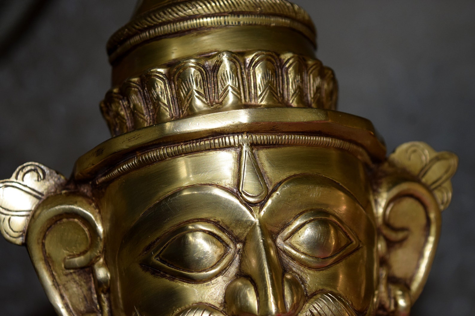 Parvati and Shiva Mask Home Design | Brass Mukhlingam Showpiece Statues ...