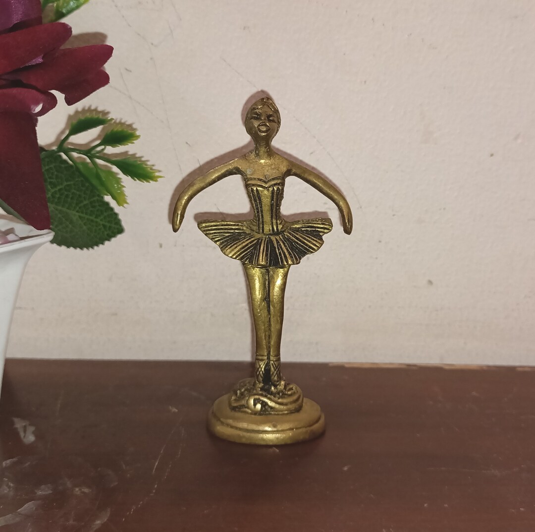 Brass Dancing Ballet Statue Thank You Posture Idol | Graceful Lady ...