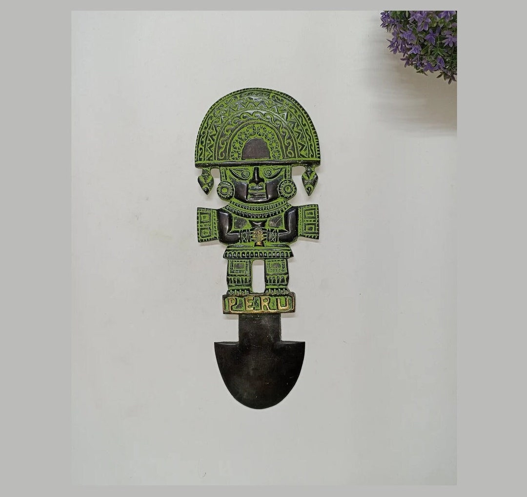 Tumi Design Wall Mount Showpiece | Brass Tumi Peru Wall Art Hanging ...