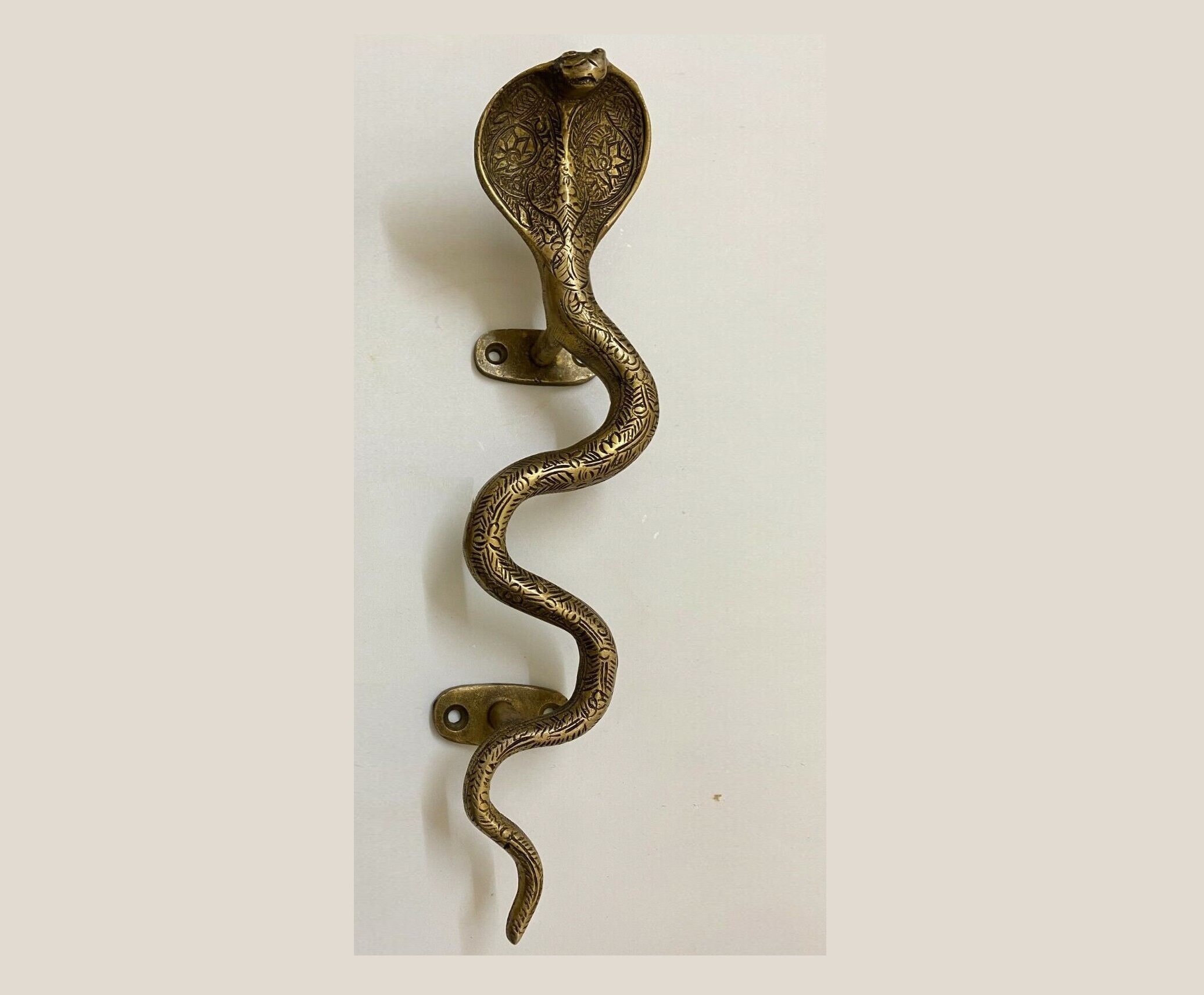 11.5 Inches Venomous Snake Door Handle Brass Antique Theme - Etsy