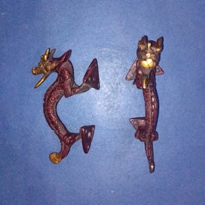 Mythical Dragon Creature Door Puller | Brass Chinese Dragon Cupboard ...