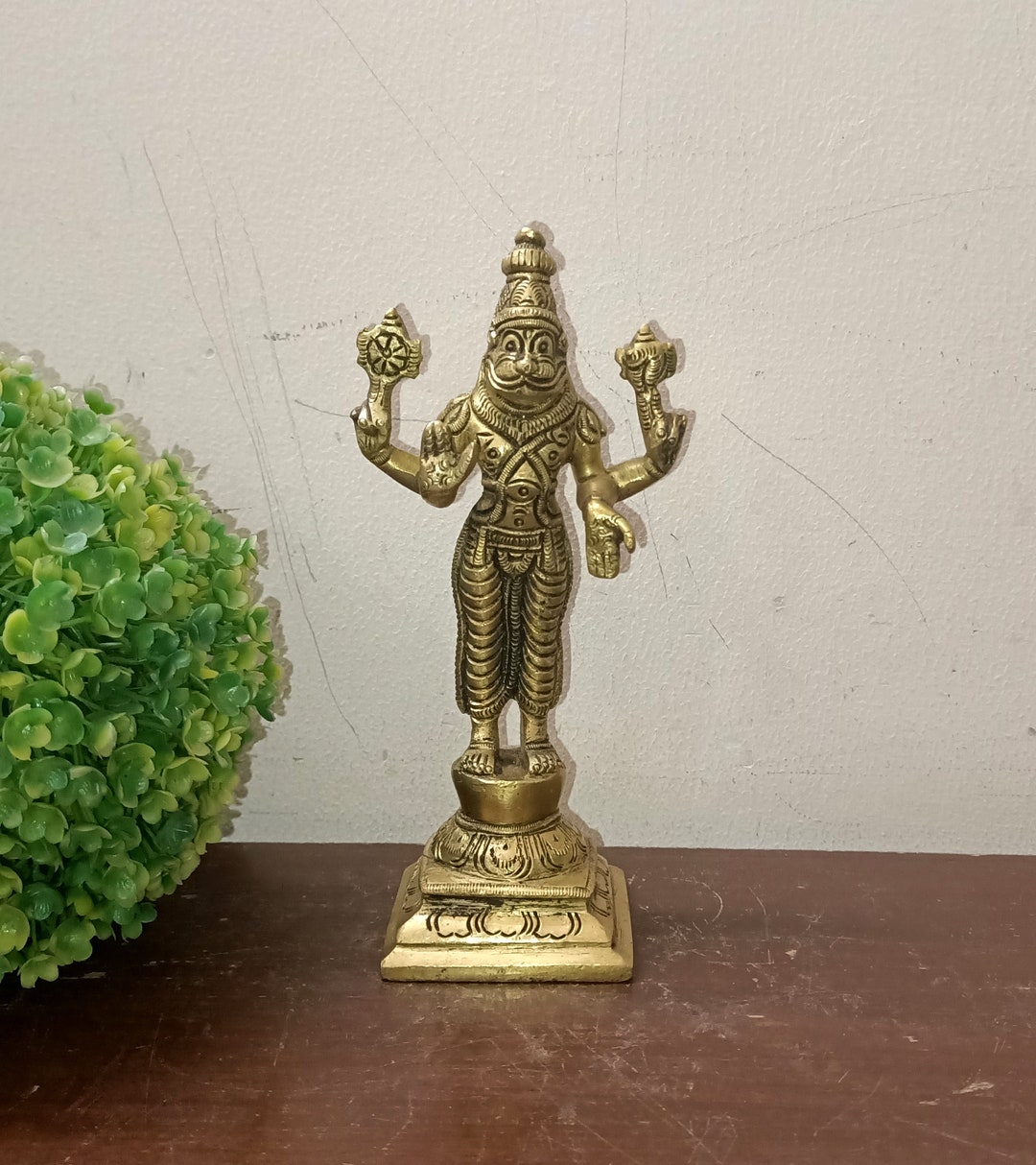 6.0" Inches Narashimha Avatar Statue | Brass Religious God Sculpture ...