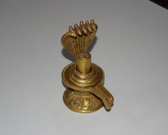 Brass Detachable Shivling With Yoni and Naga 6'' - Etsy