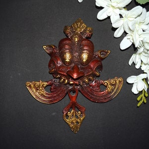 Brass Yali Face Wall Hanging | Handicrafts Mythical Yali Wall Decor ...