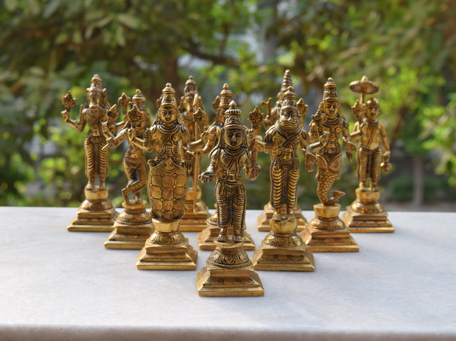 Brass Dasavatharam Set of 10 Vishnu Incarnations Avatars - Etsy