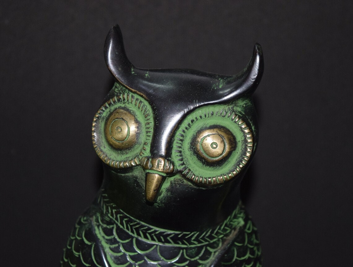 Owl Night Bird Statue Owl Design Handmade Table Decor Statue - Etsy