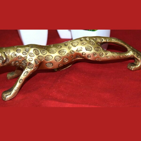 Gold Leopard Statue - Etsy