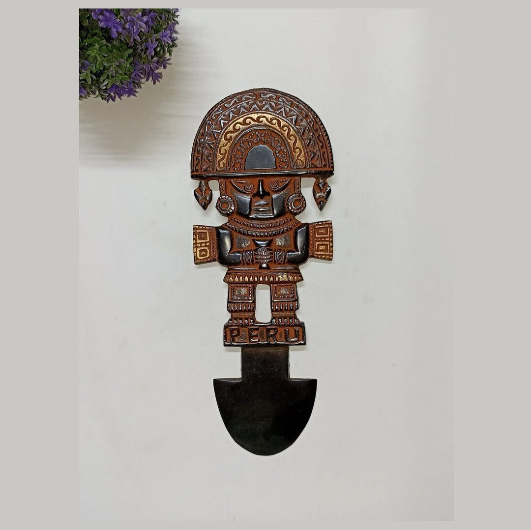 Tumi Symbol Office Wall Hanging | Brass Tumi Peru Good Luck Wall Mount ...