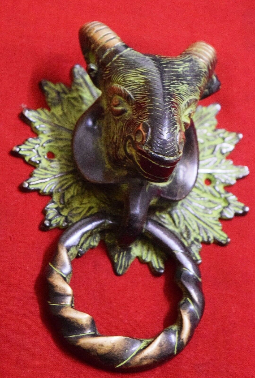 Goat Head Door Knocker Brass Sheep Door Knocker Animal - Etsy