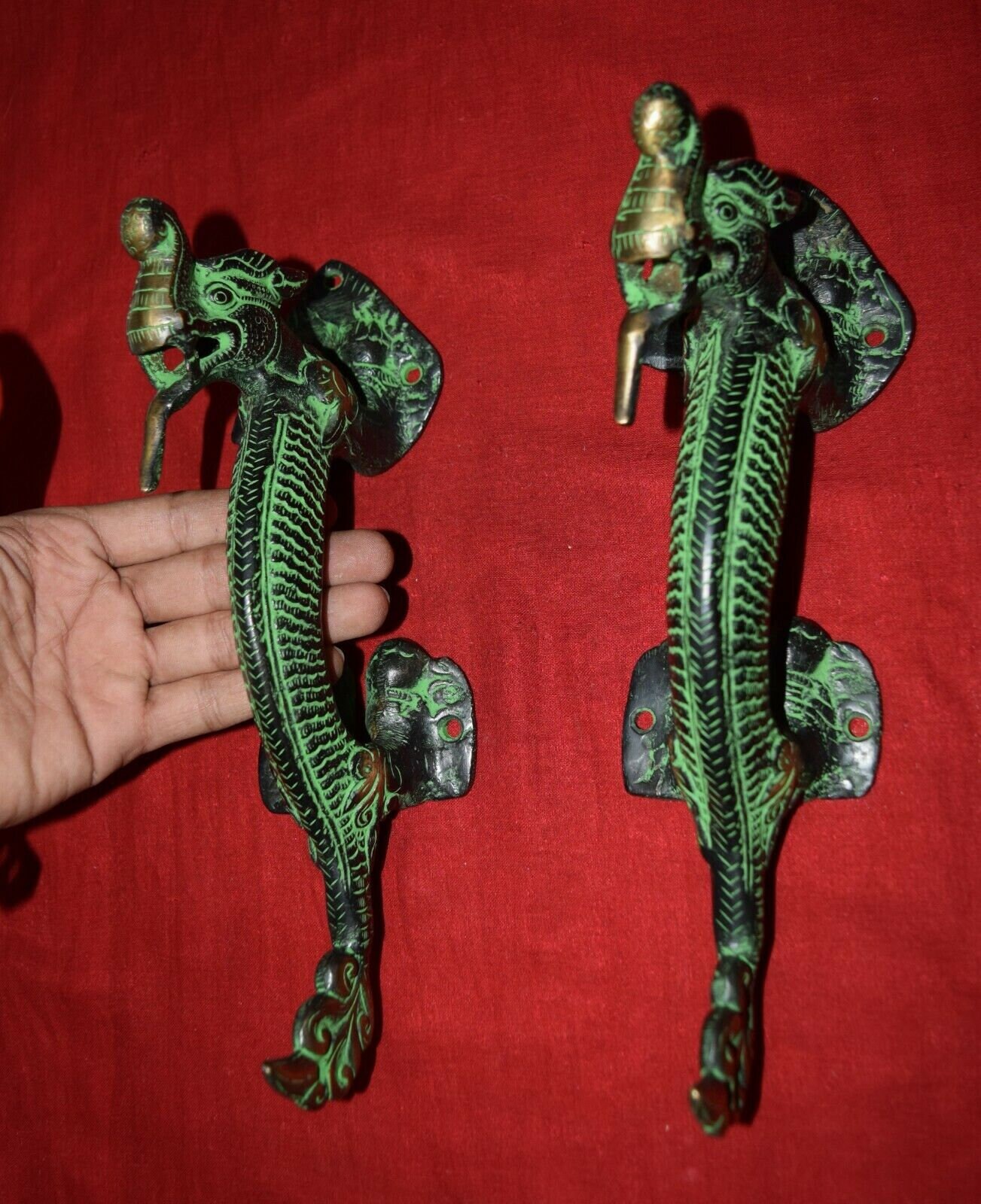 Flying Dragon Door Handle Pair | Brass Metal Drawer Pull | Draco Shape ...