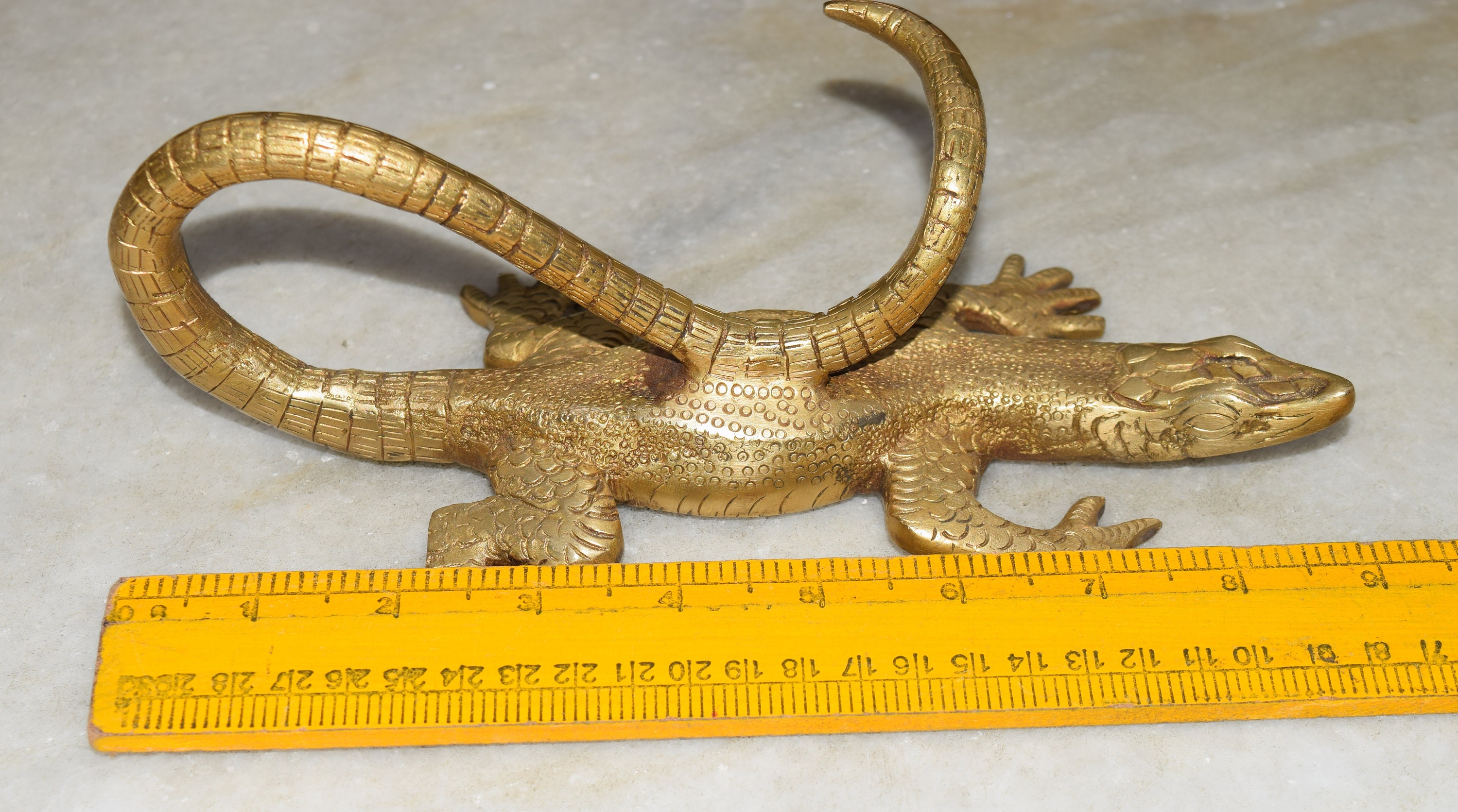 9'' Inches Reptile Shape Table Decor Office Brass | Etsy