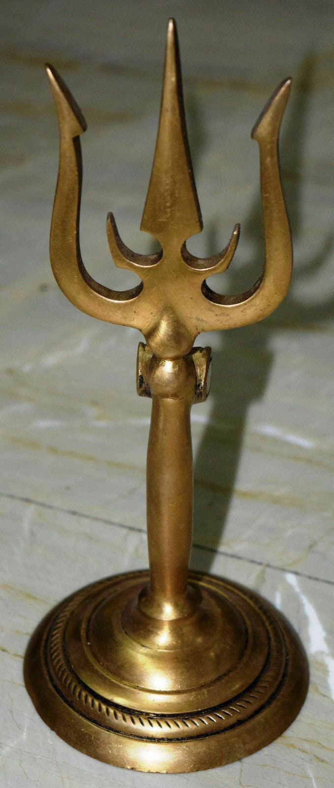 9.5 Inches Shiva Trishul Brass Mahadev Trident Temple Decoration - Etsy