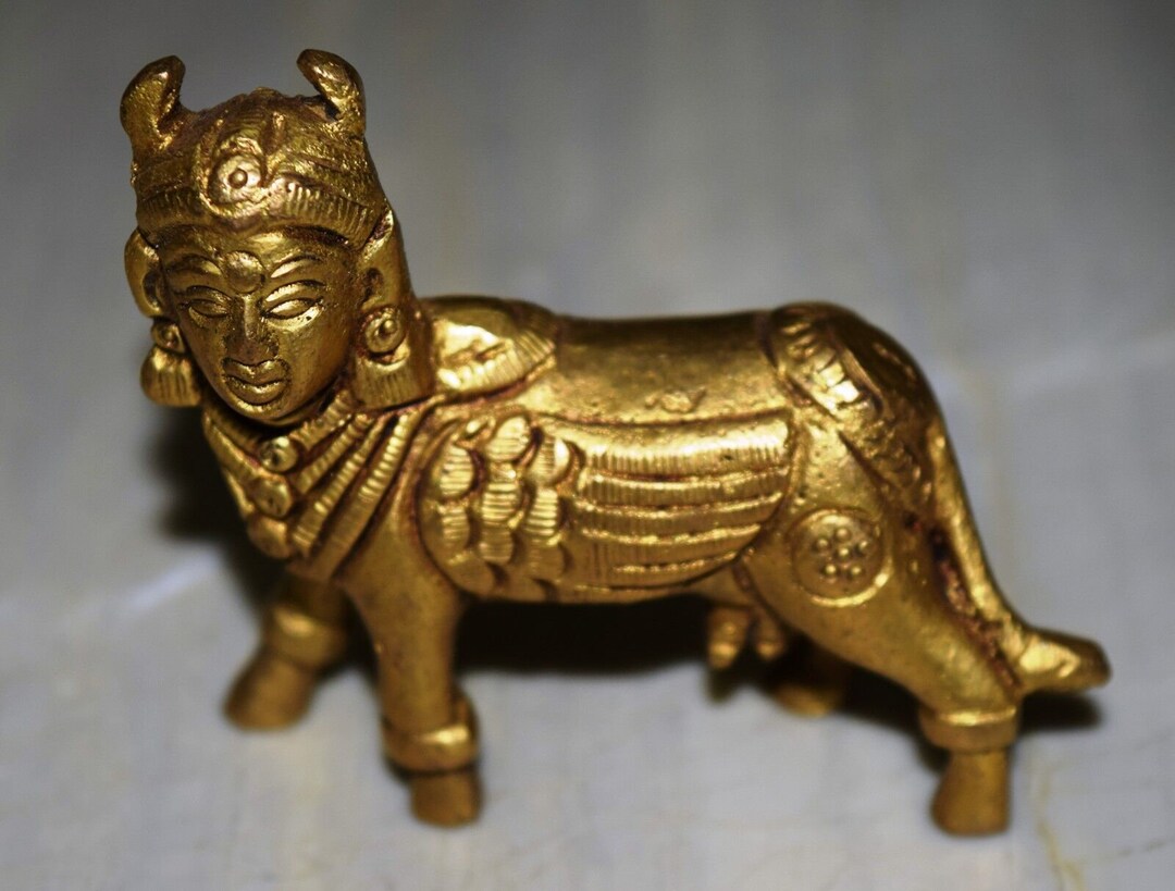Wishing Cow of Plenty Kamdhenu Idol Mother of All Cows | Brass ...