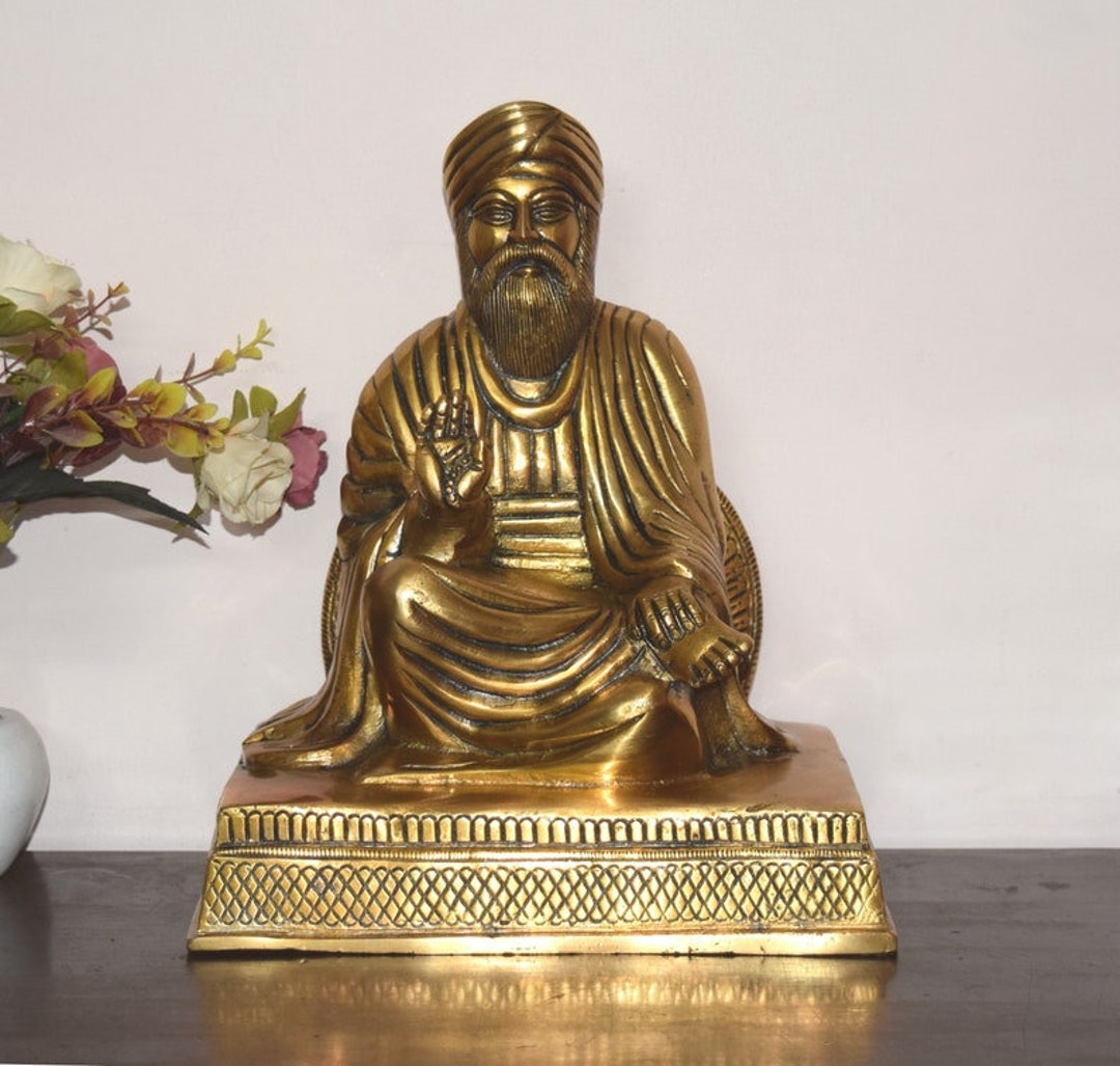 Guru Nanak Brass Figure Sikh Goddess 11'' Inches Statue Religion ...