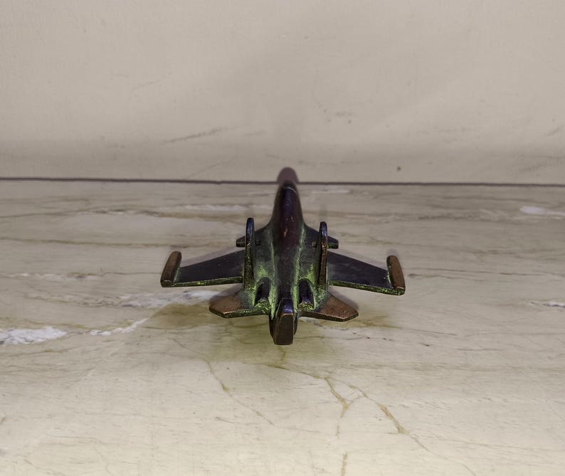 Brass Fighter Jet Statue | Military Plane Shaped Table Showpiece Statue ...