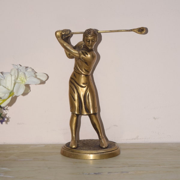 Lady Golfer Statue - Etsy