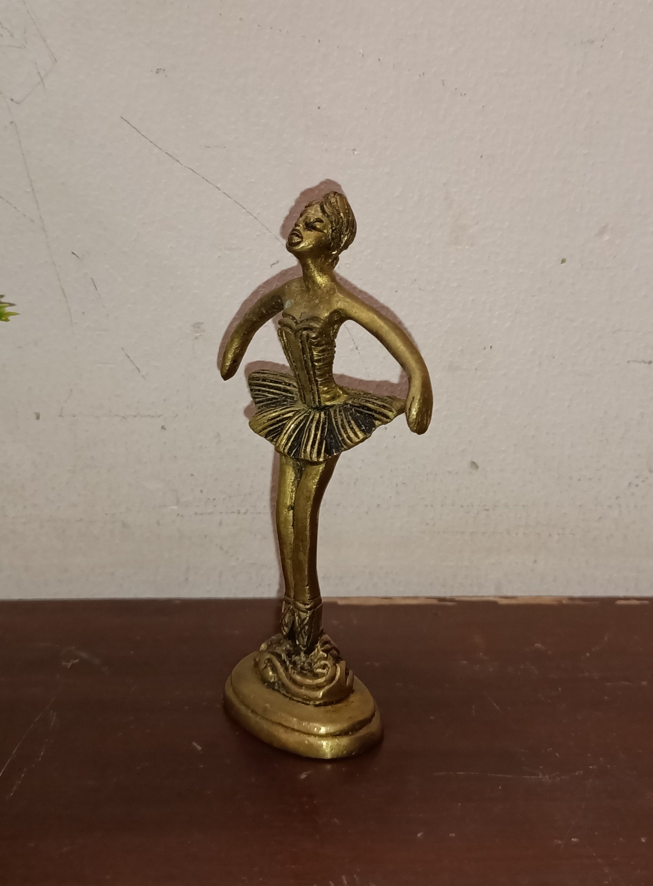 Brass Dancing Ballet Statue Thank You Posture Idol | Graceful Lady ...