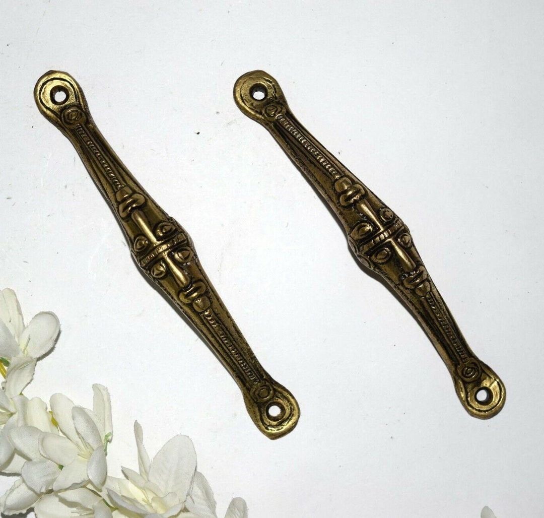 Tribal Face Design Pull | Brass Tribal Man Handle | Library Door Drawer ...