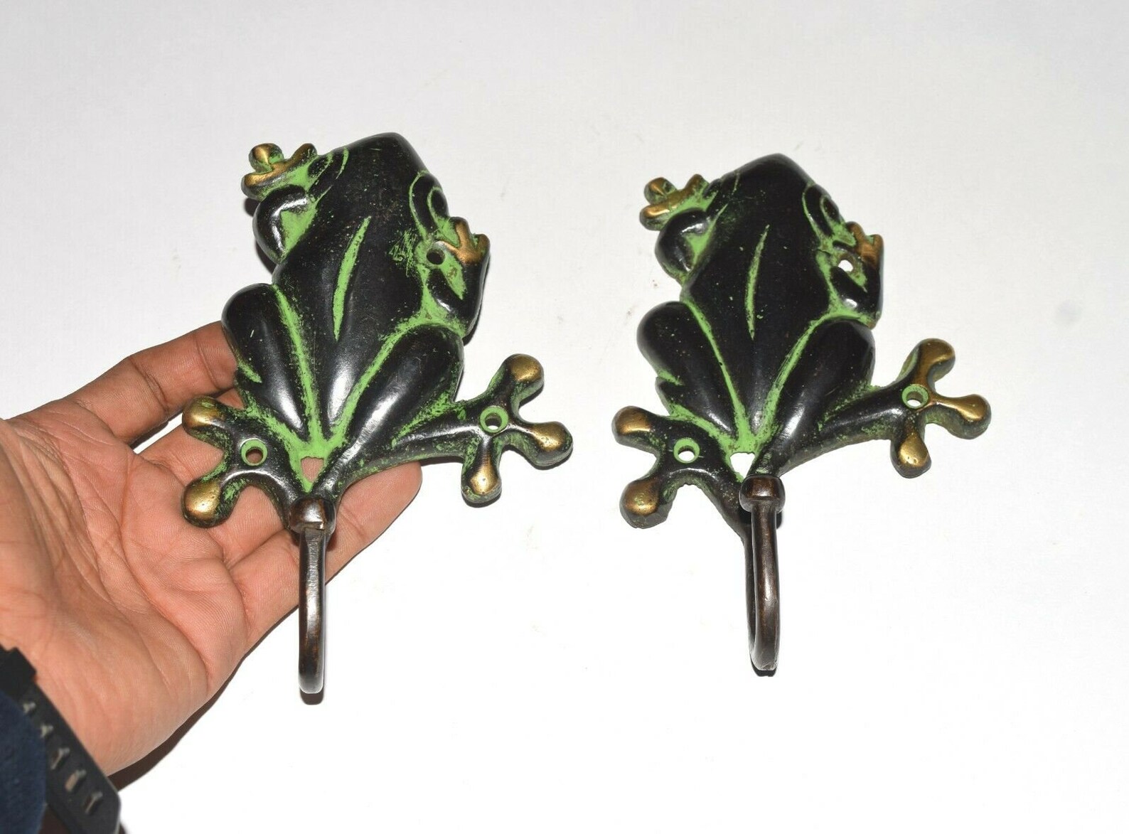 Wall Decor Frog Hook Set | Brass Handicrafts Toad Figure Hook | Drawing ...