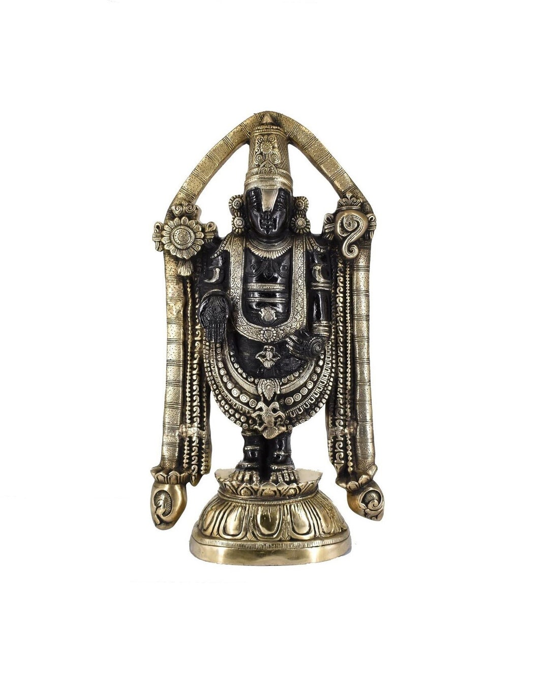 Shri Venkateswara Sculpture Incarnation of Lord Vishnu Brass Perumal ...
