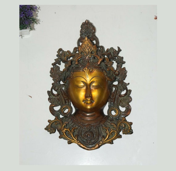 11'' Inches Tara Face Wall Sculpture Brass Religious - Etsy