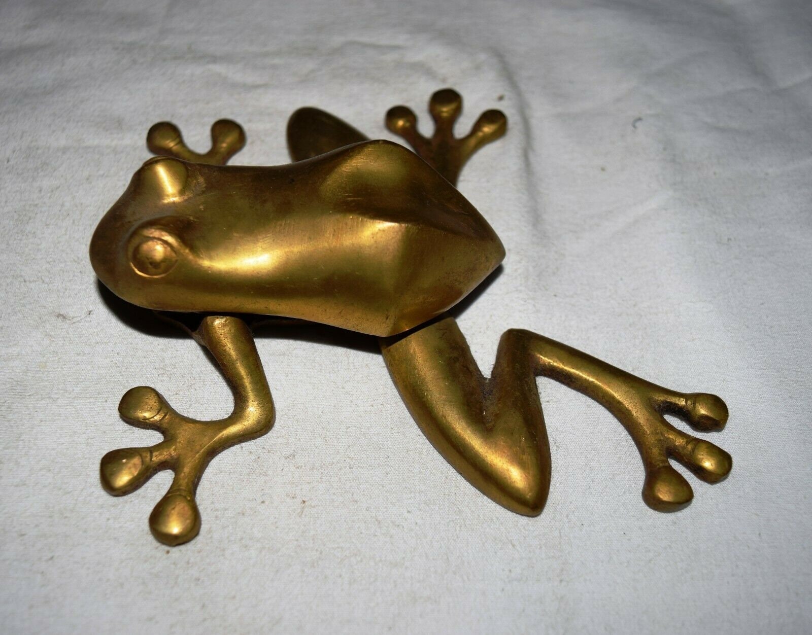 Brass Rainforest Frog Figure Door Knocker Amphibian Theme Front Door ...
