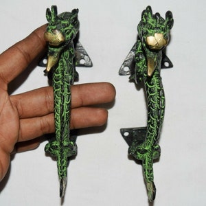 Black Dragon Door Handle | Brass Chinese Dragon Pull | Brass ...