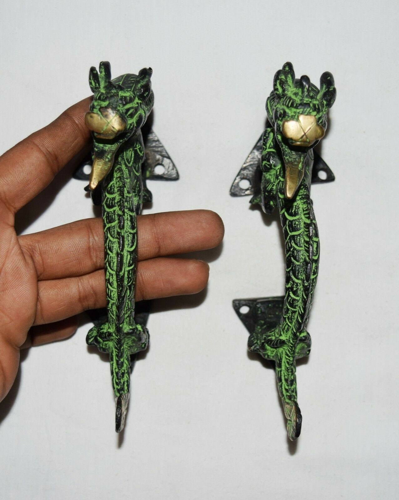 Black Dragon Door Handle Brass Chinese Dragon Pull Brass Handicrafts ...