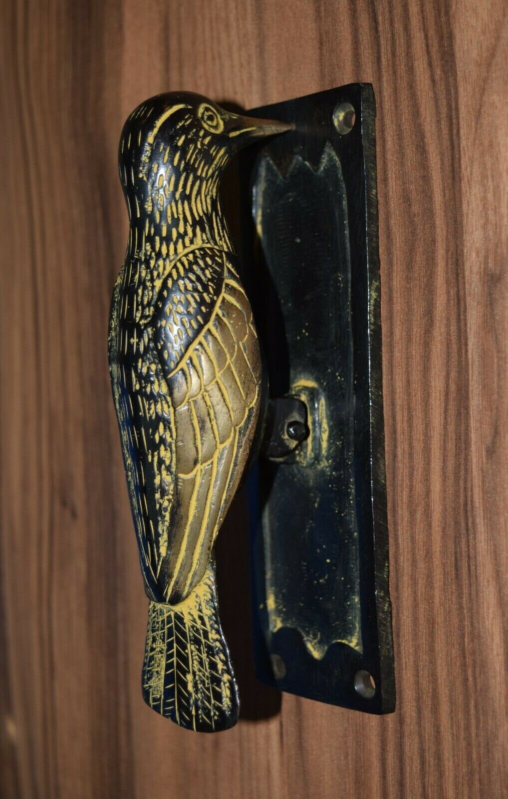 Kingfisher Bird Style Brass Door Bell | Woodland Sparrow Door Knocker ...