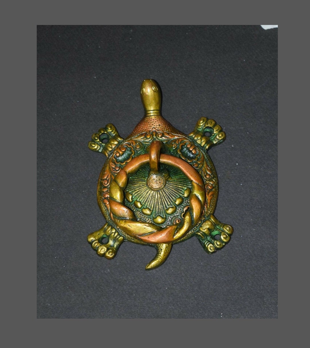 Brass Tortoise Reptile Door Bell | Turtle Shape Knocker | Decorative ...