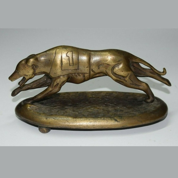 Brass Greyhound Statue - Etsy