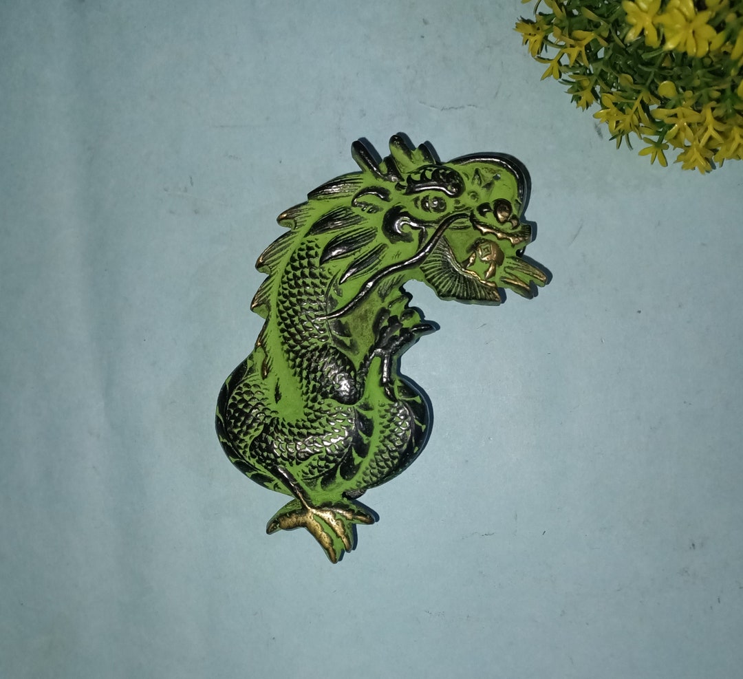 Fire Dragon Design Door Puller | Brass Mythical Creatures Theme Drawer ...