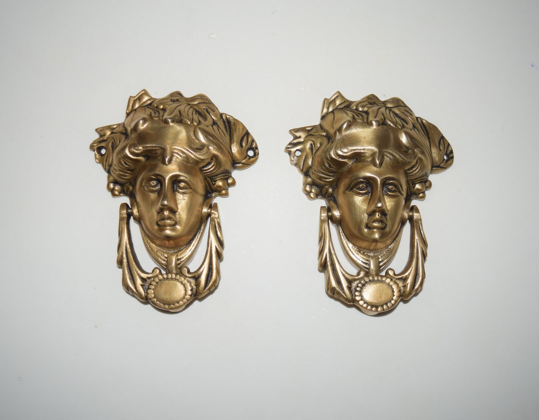 Brass Girl Face Shape Door Knocker | Queen Elizabeth Face Shape Door ...