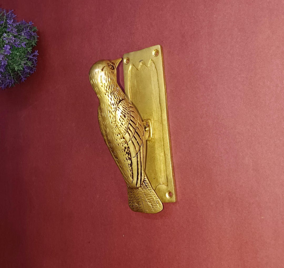 Woodpecker Design Door Bell | Decorative Brass Bird Theme Knocker - Etsy