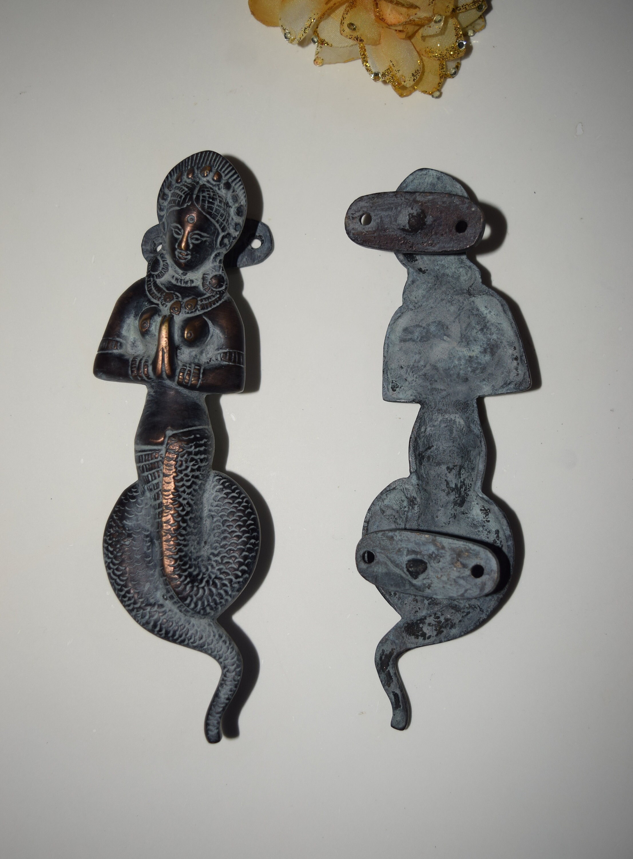 Mermaid Shape Naag Kanya Door Pull Snake Goddess Antique - Etsy