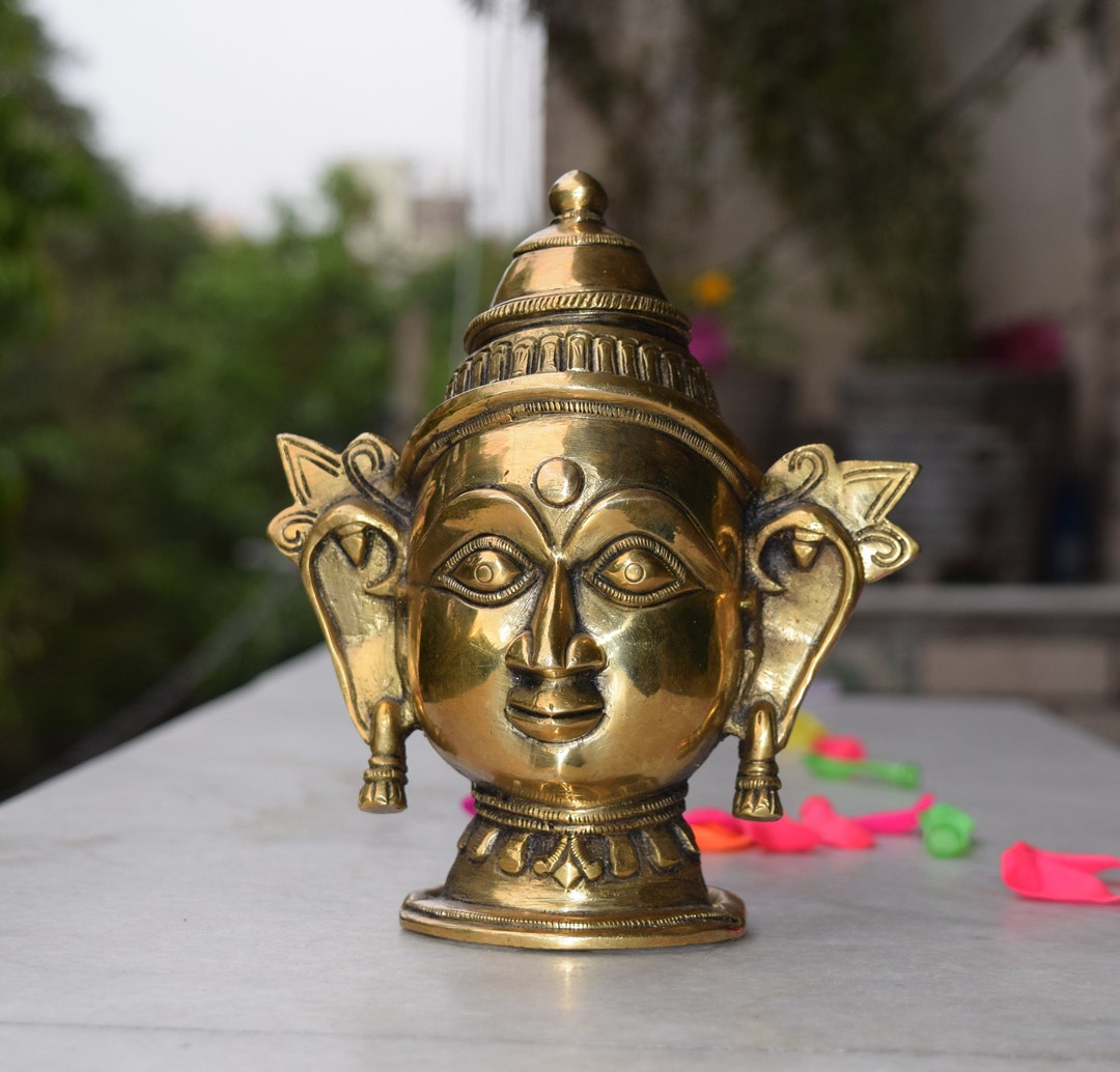 Mukhalingam Gauri Head | Brass Hindu God | 6.5" Inches - Etsy