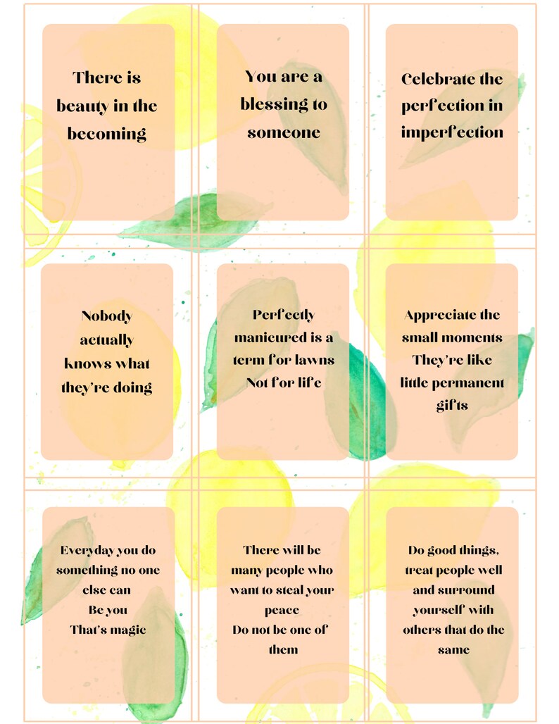 Printable Self-encouragement Cards - Etsy