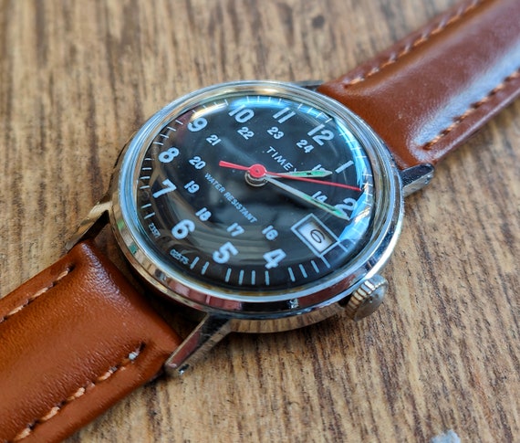 1975 Timex Sprite 30mm Military Style Watch In Stunni… - Gem