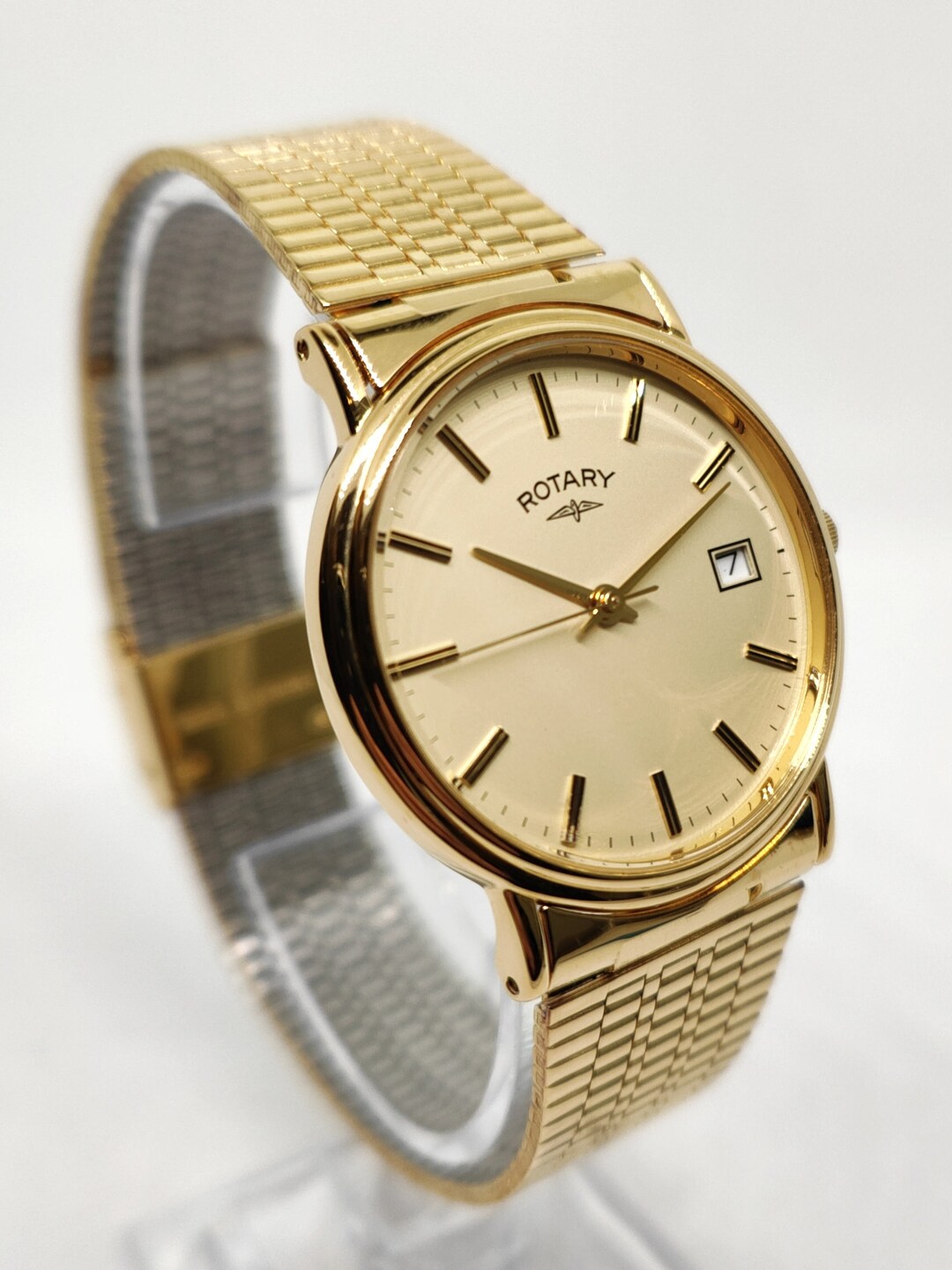 Vintage Gents Rotary Quartz Watch 4087 ,3 Microns Electro Gold Plated ...