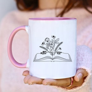 Open Book Accent Handle Mug Book Mug Bookish Mug Book Lover Gift ...