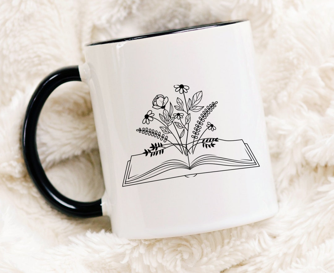 Open Book Accent Handle Mug Book Mug Bookish Mug Book Lover Gift ...