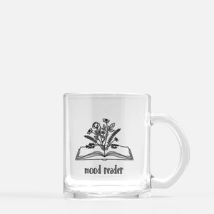 Mood Reader Open Book Glass Mug Book Mug Bookish Things Booktok Merch ...