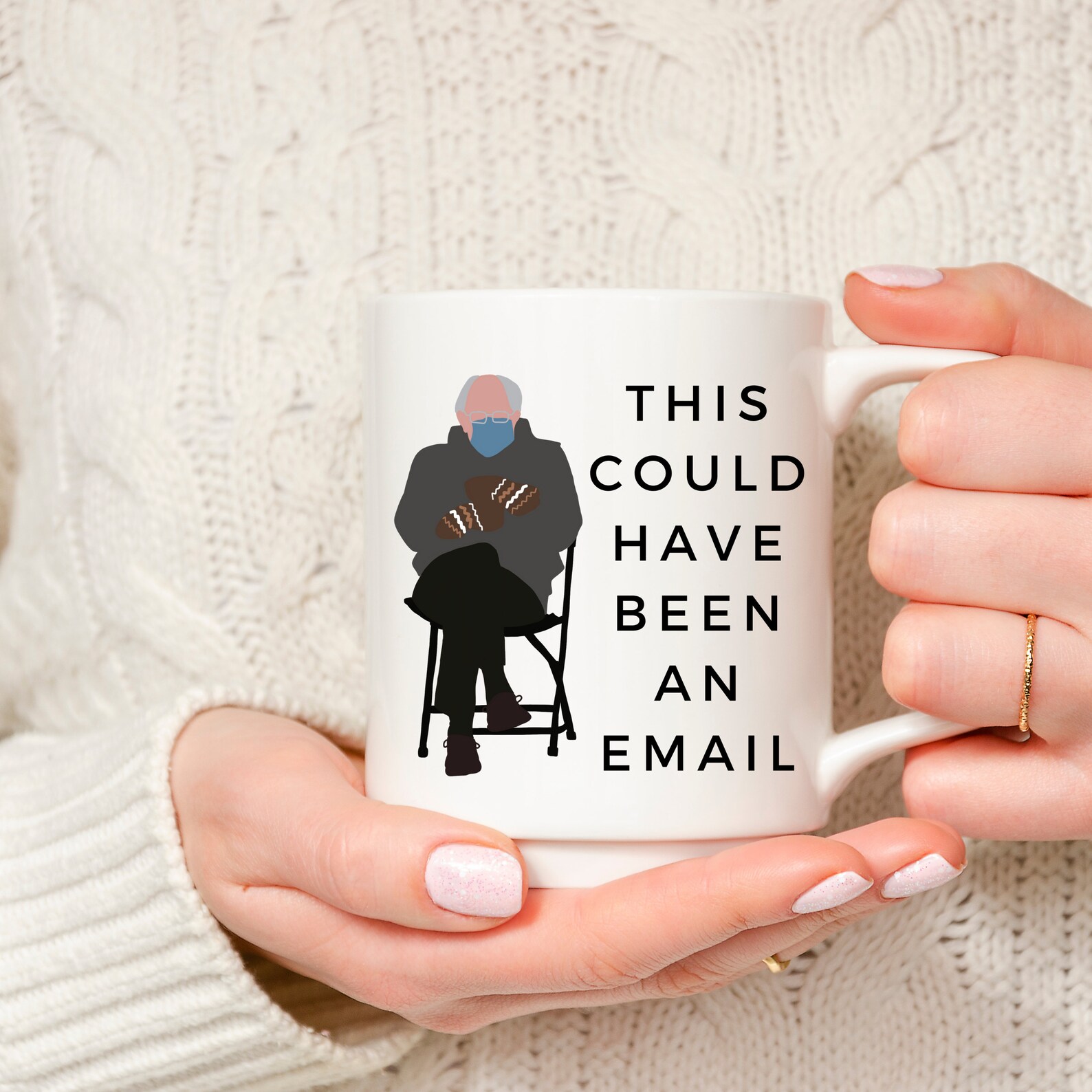 This Could Have Been an Email White Ceramic Mug Bernie - Etsy