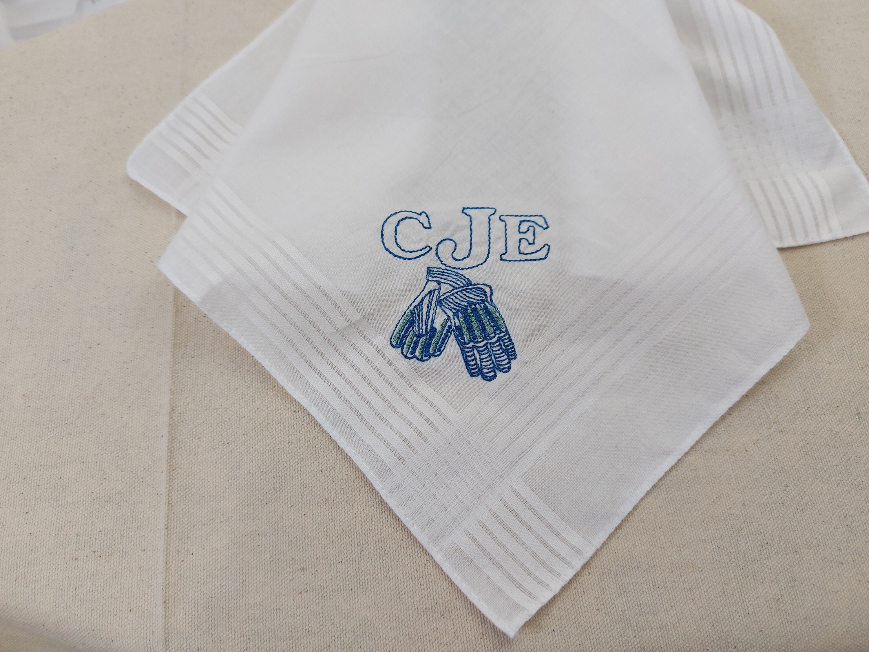 Handkerchief - Personalised Gardening Design Monogrammed Embroidered ...