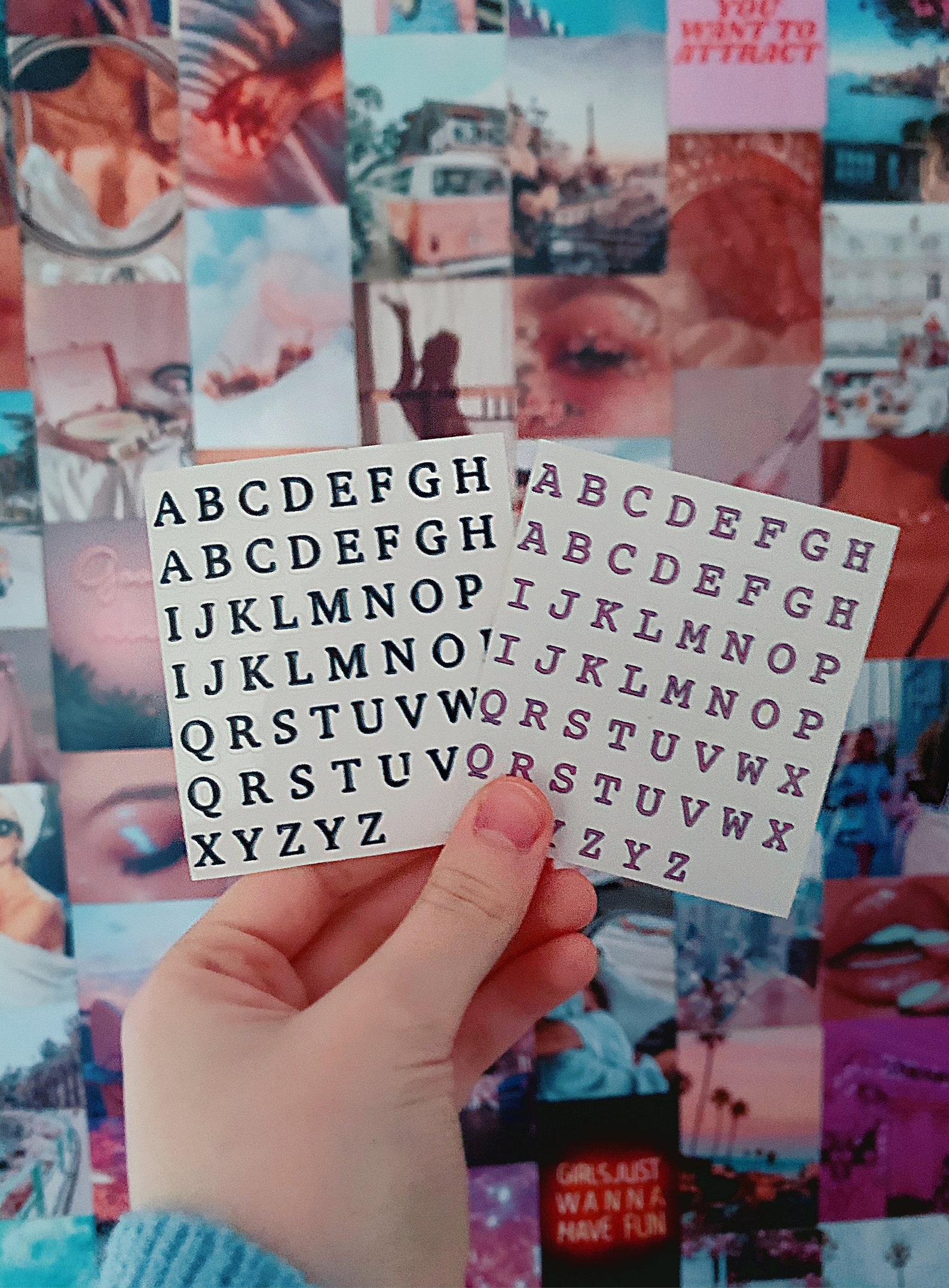 Alphabet Letter Stickers Cute Aesthetic Bullet Journal | Etsy