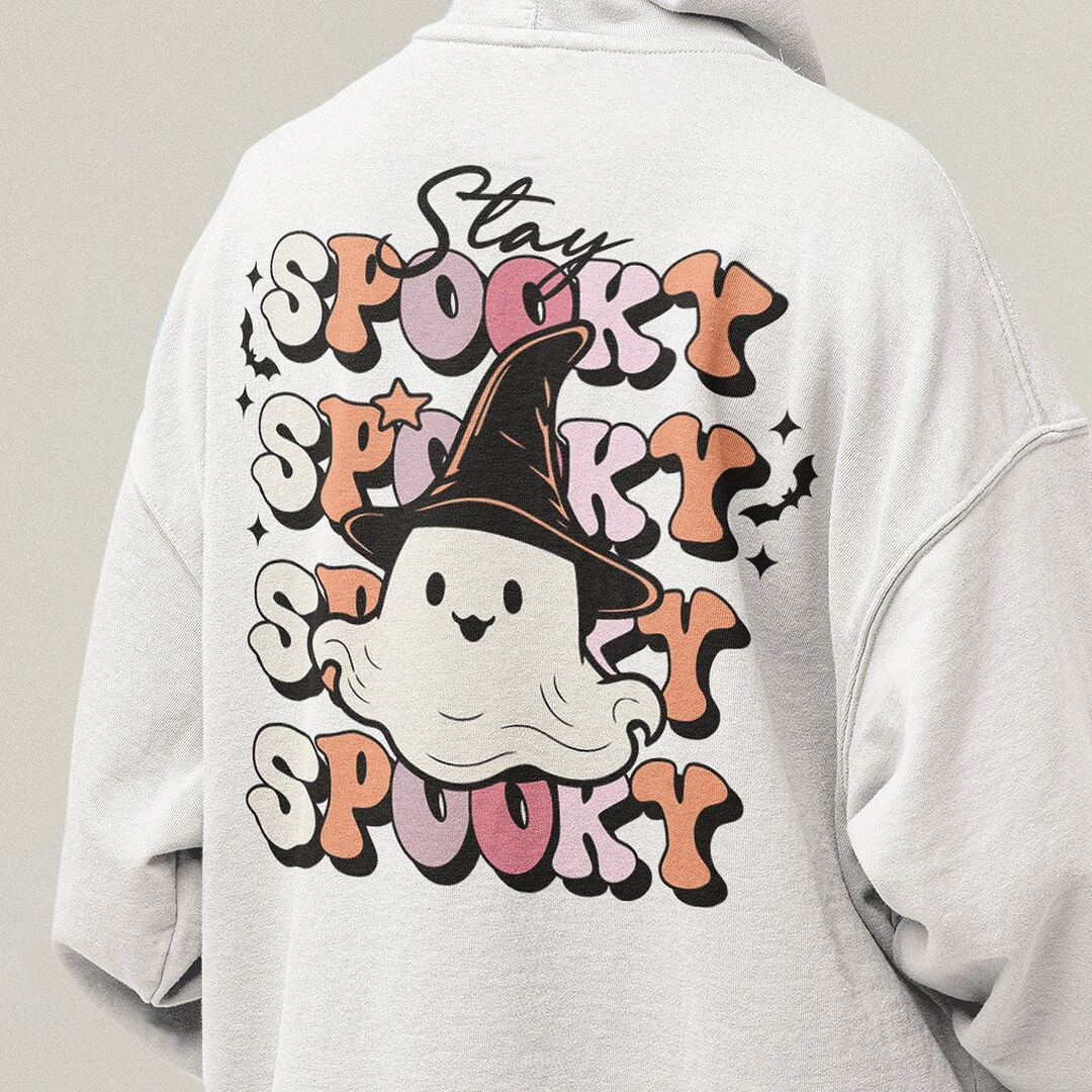 Halloween Stay Spooky SVG PNG Ghost Svg, Halloween Season Svg, Retro ...