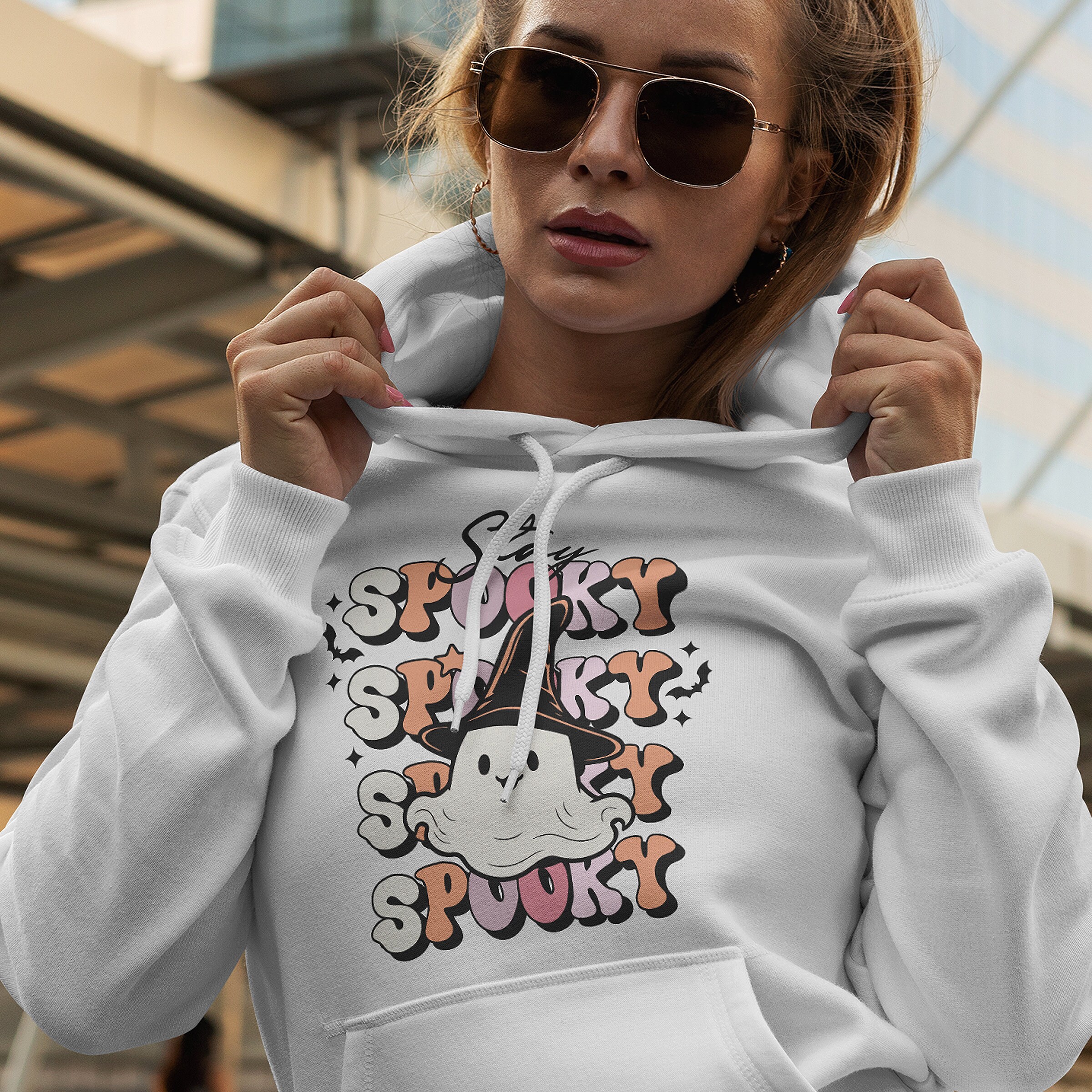 Halloween Stay Spooky SVG PNG Ghost Svg, Halloween Season Svg, Retro ...