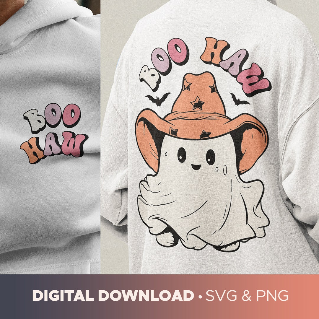 Boo Haw SVG PNG Funny Halloween Svg, Halloween Shirt for Women, Cowboy ...