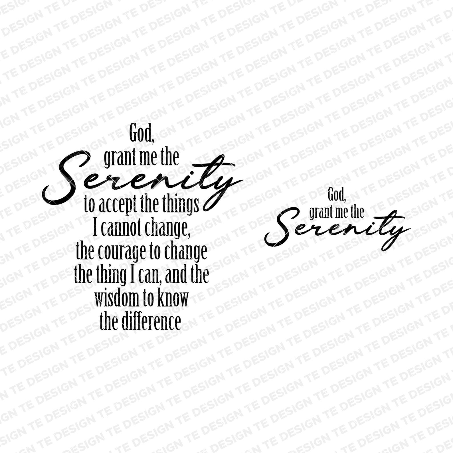 Serenity Prayer SVG PNG Christian Svg, God Svg, Jesus Svg, God Grant Me ...